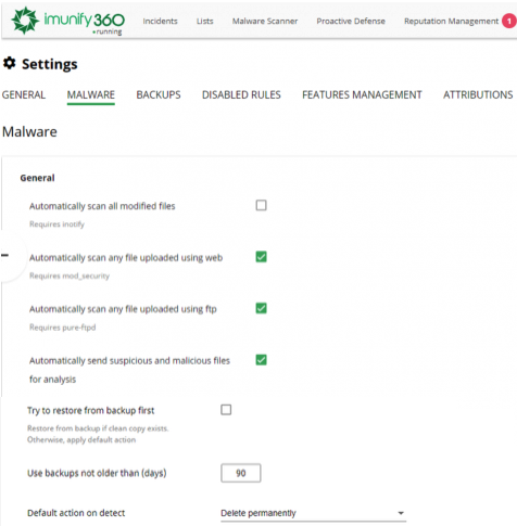 Imunify360 User Interface | Documentation
