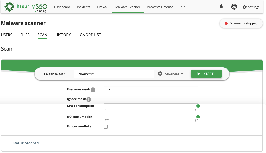 Imunify360 User Interface | Documentation